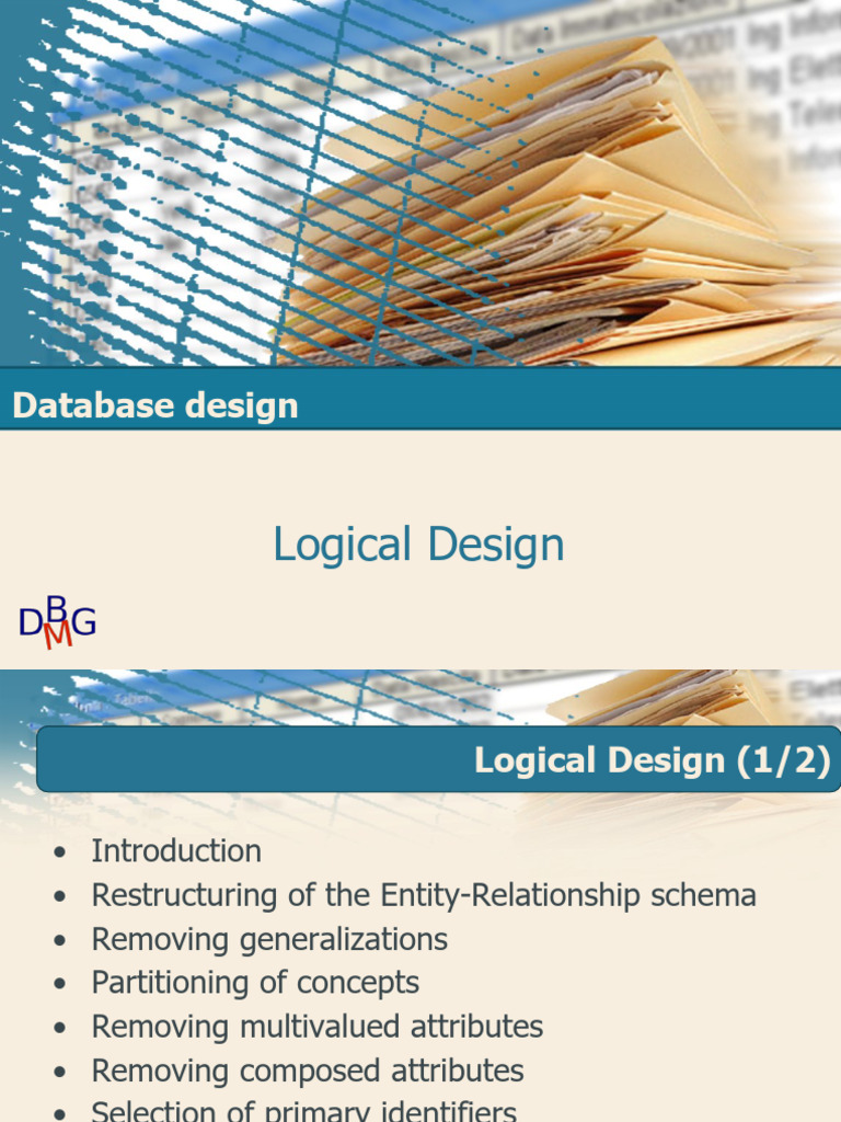 Relational Database Logical Design | PDF | Conceptual Model | Relational Model