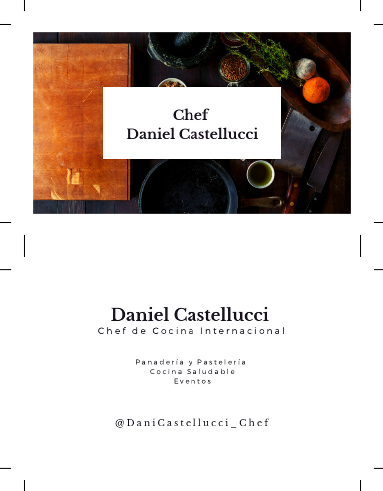 Chef Daniel Castellucci: Panadería y Cocina Saludable | PDF