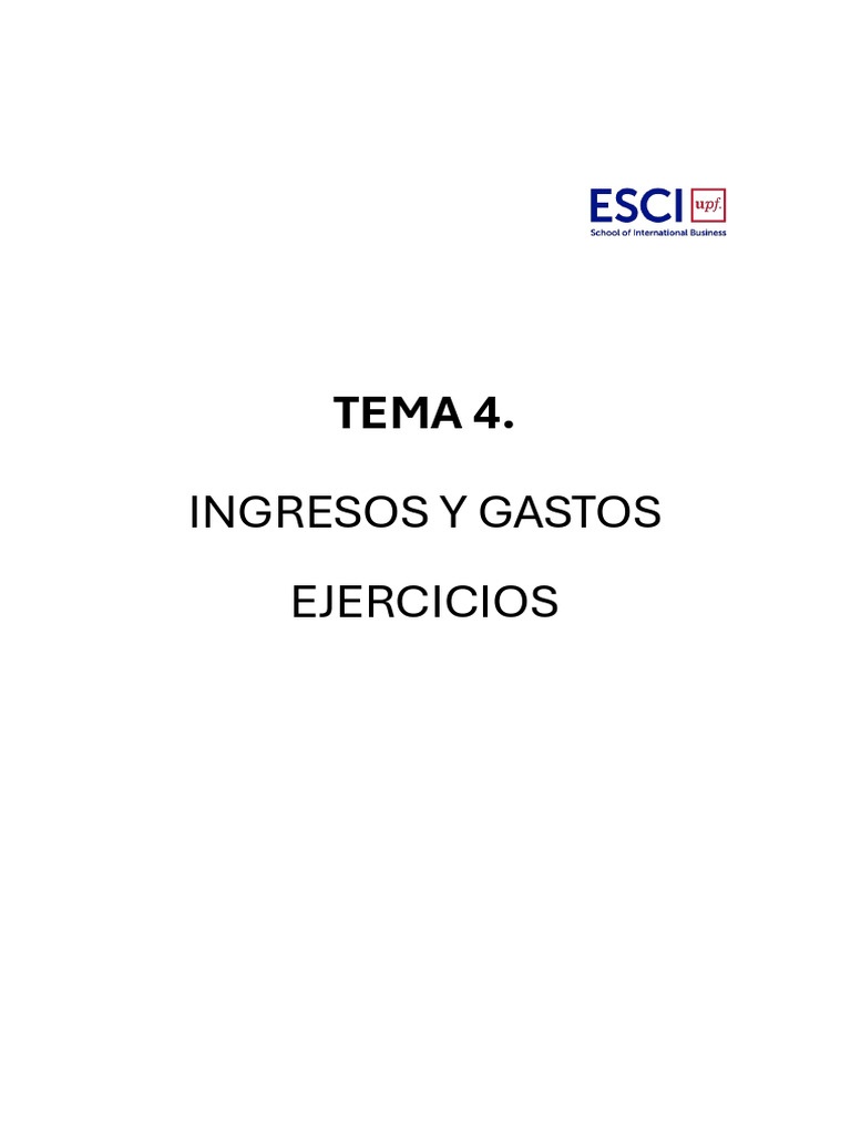 Tema 4. Ejercicios (CAST) | PDF | Factura | Business