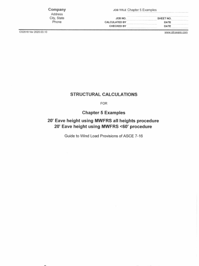 ASCE 7-16 Chapter 5 Examples | PDF