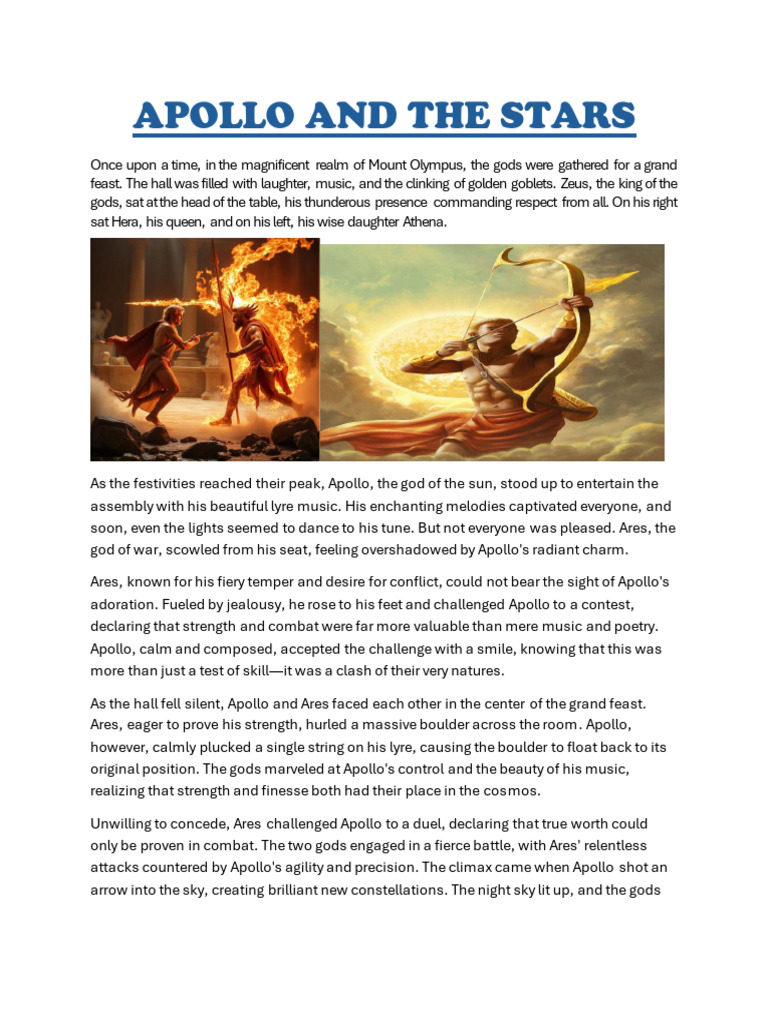 Apollo vs. Ares: Harmony of Strength | PDF | Poetry