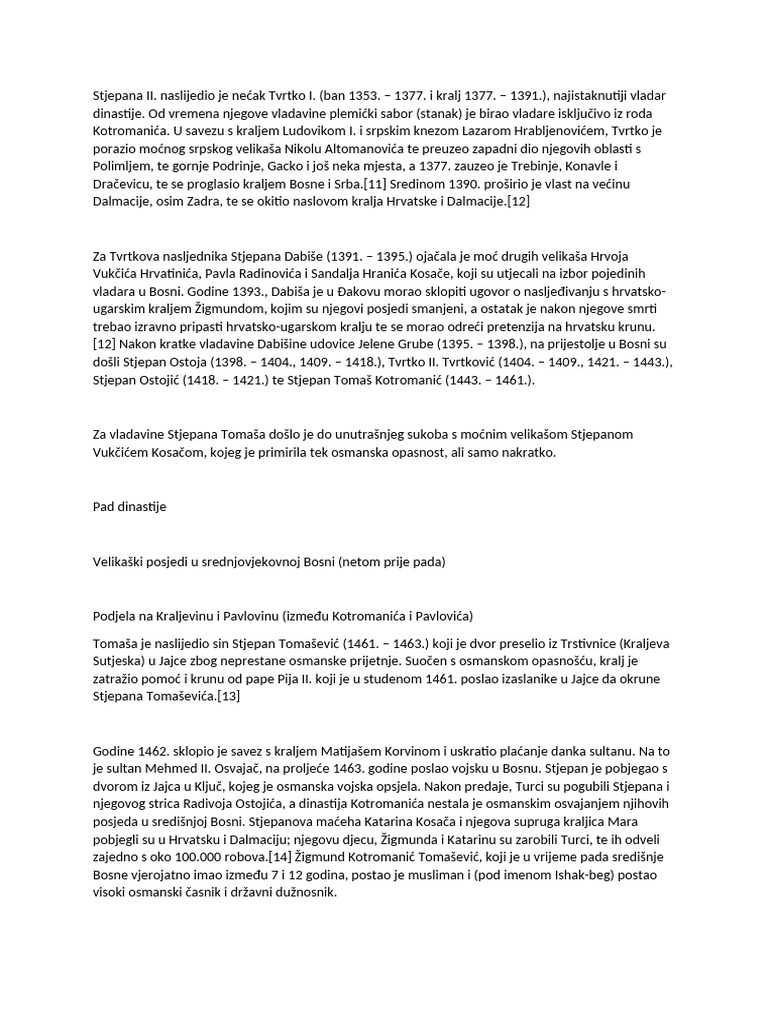 KOTROMANICI 2-Stjepana II | PDF