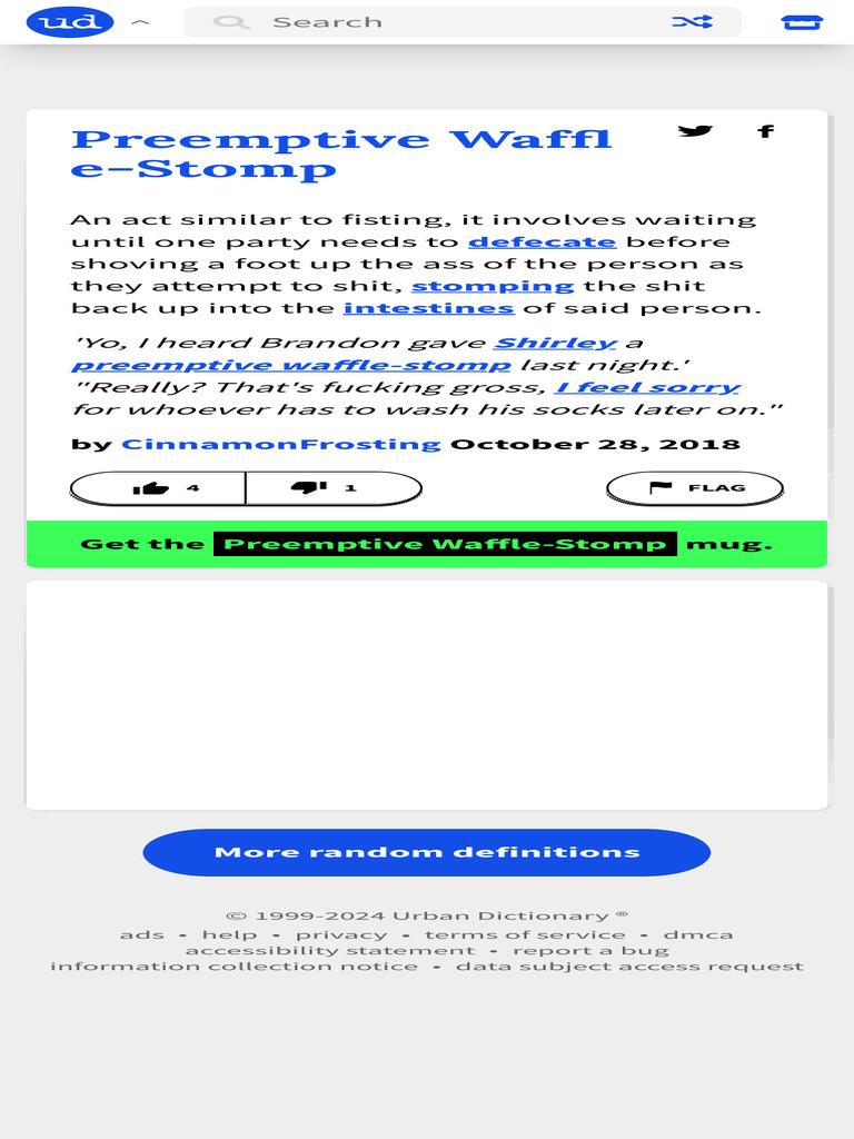 Urban Dictionary Preemptive Waffle-Stomp | PDF | Law | Mystery, Thriller & Crime Fiction