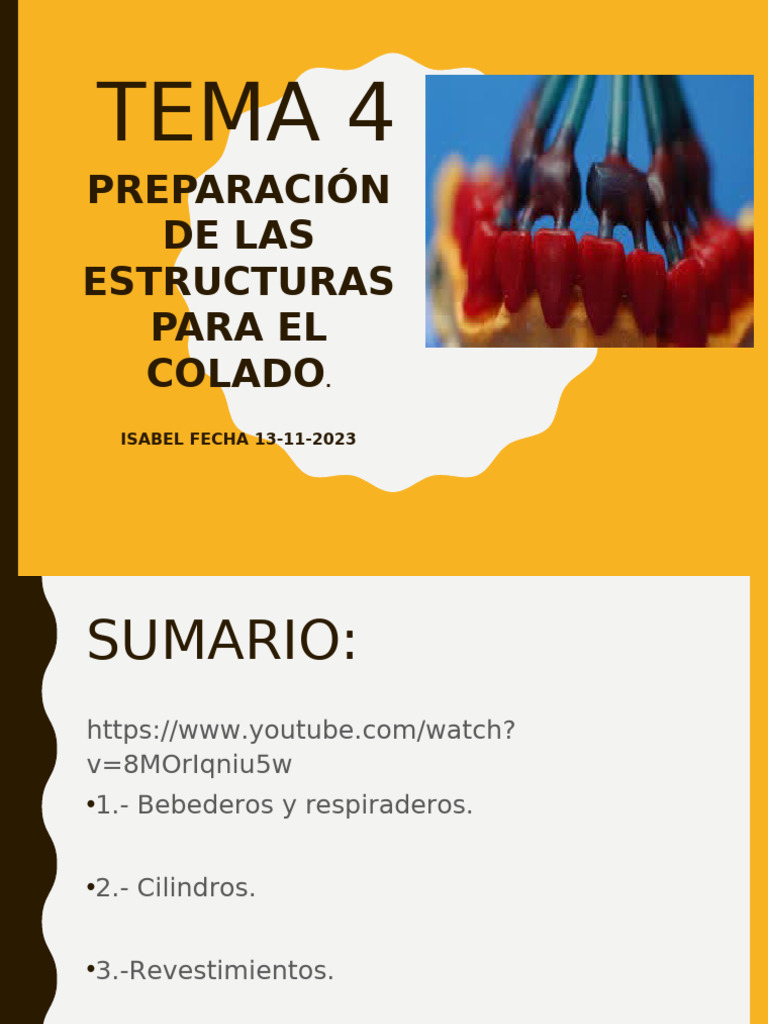 Tema 4 - Preparación de Estructuras para El Colado. | PDF | Revestimiento | Rieles