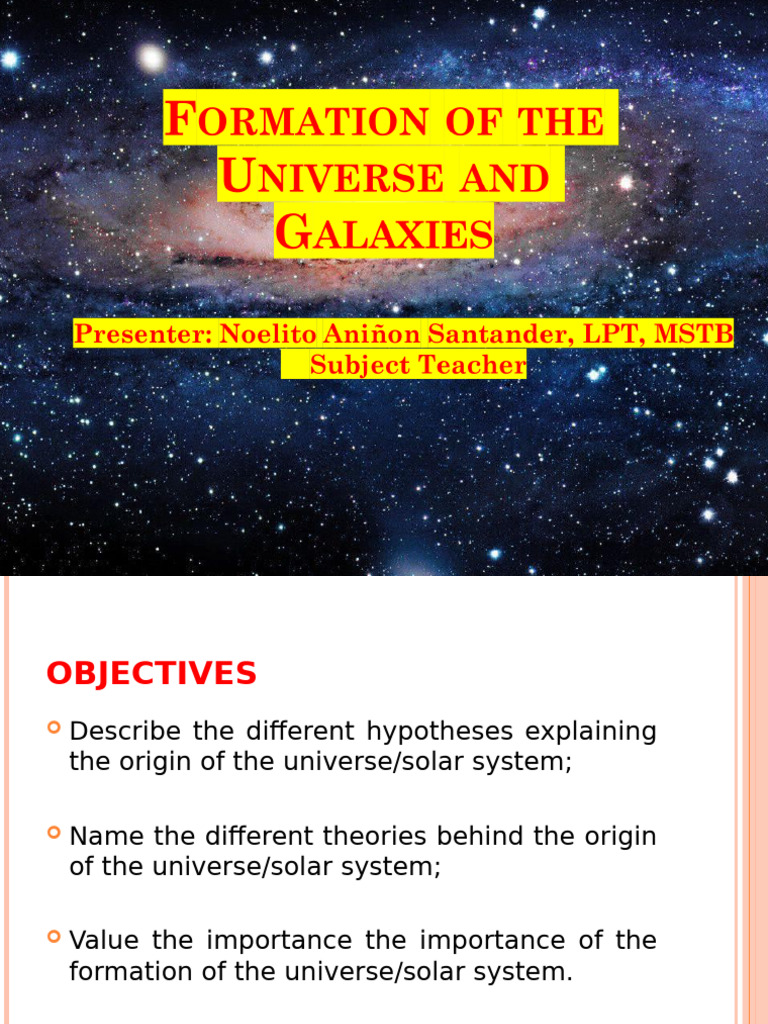 Formation of The Universe | PDF | Big Bang | Formation And Evolution Of ...