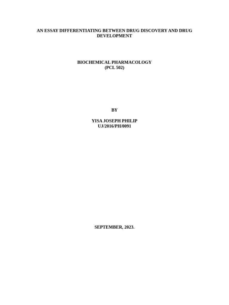 Drug Discovery Vs Drug Development | PDF | Self-Improvement | Science ...