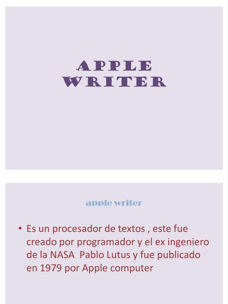 Apple Writer | PDF