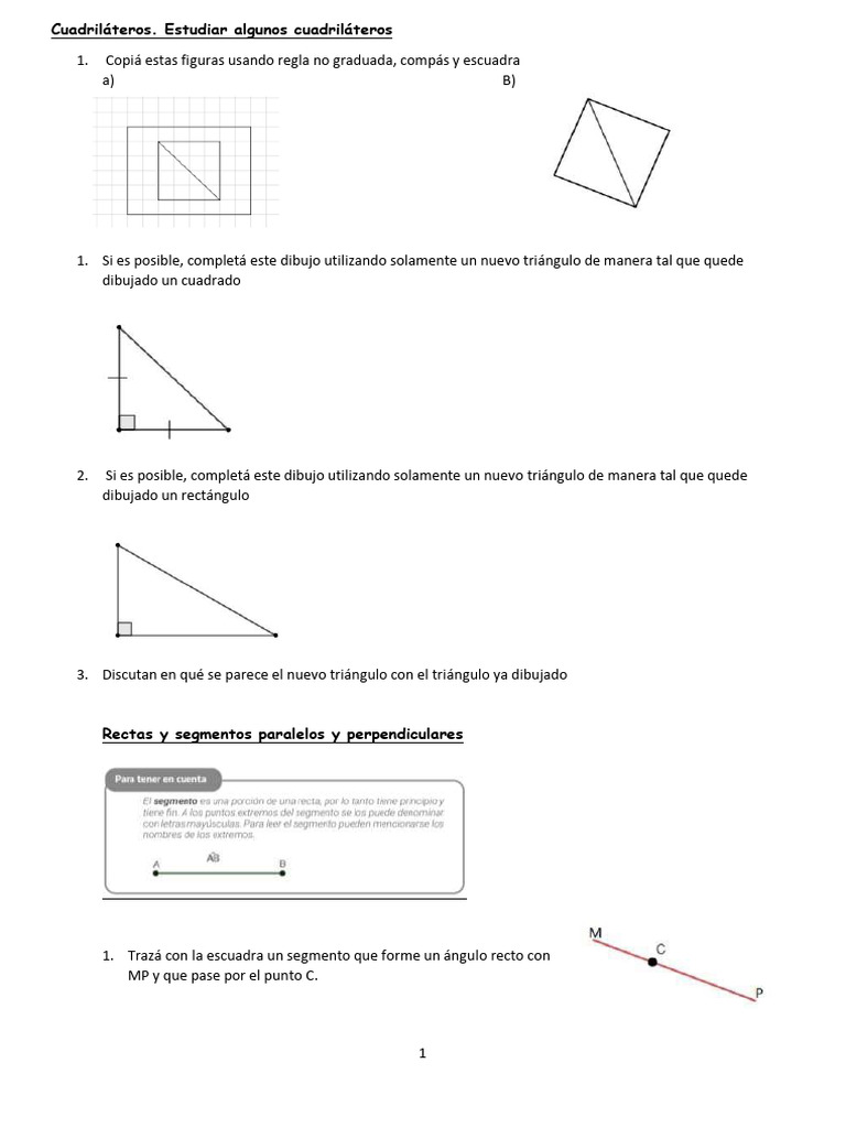 Secuencia Cuadrilateros | PDF | Perpendicular | Rectángulo