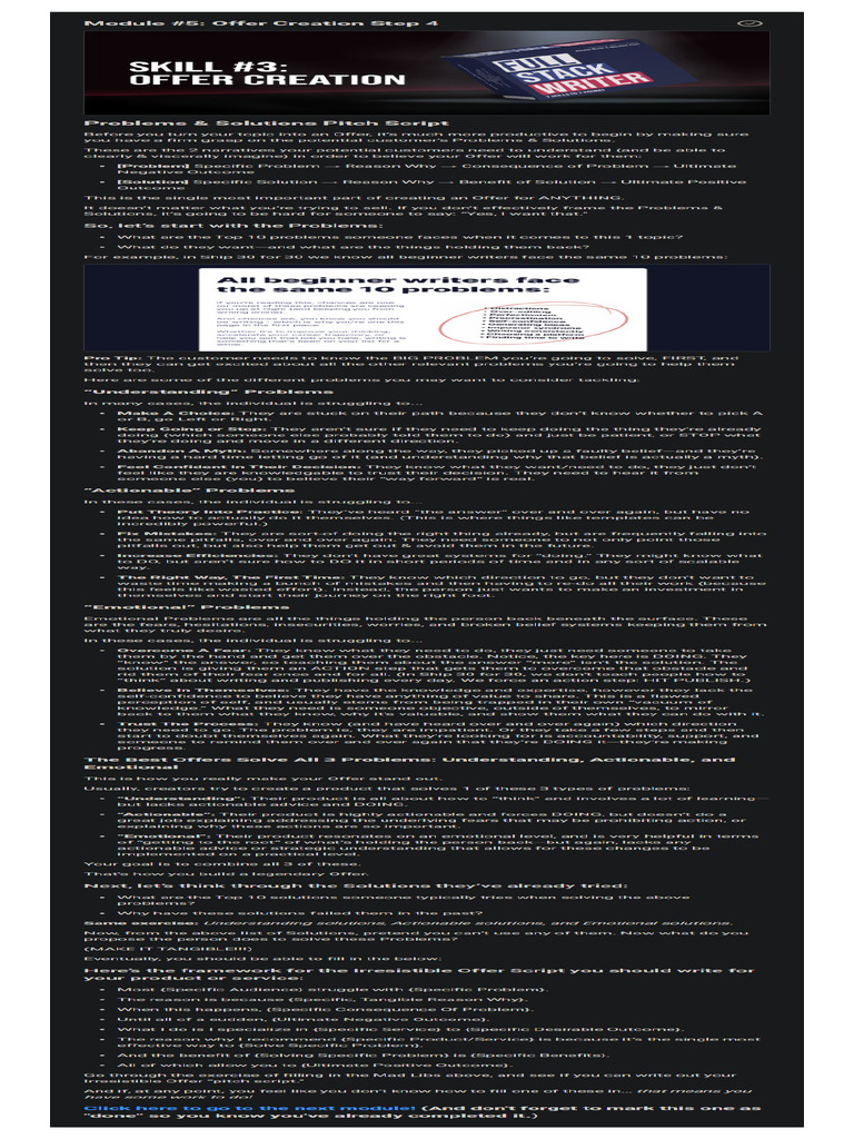 Offer Creation Step 4 | PDF | Knowledge | Reason