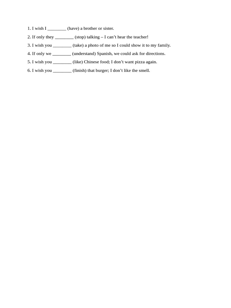 2nd Conditional Exercises | PDF | Cooking, Food & Wine