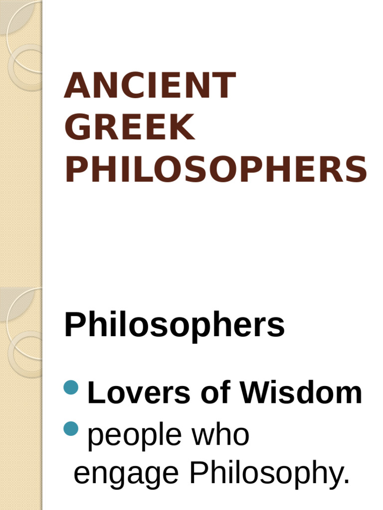 Ancient Greek Philosophers | PDF | Ancient Greek Philosophy | Socrates