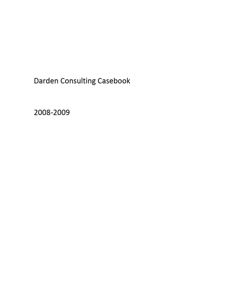 Darden Consulting Casebook | PDF | Organ Donation | Profit (Economics)