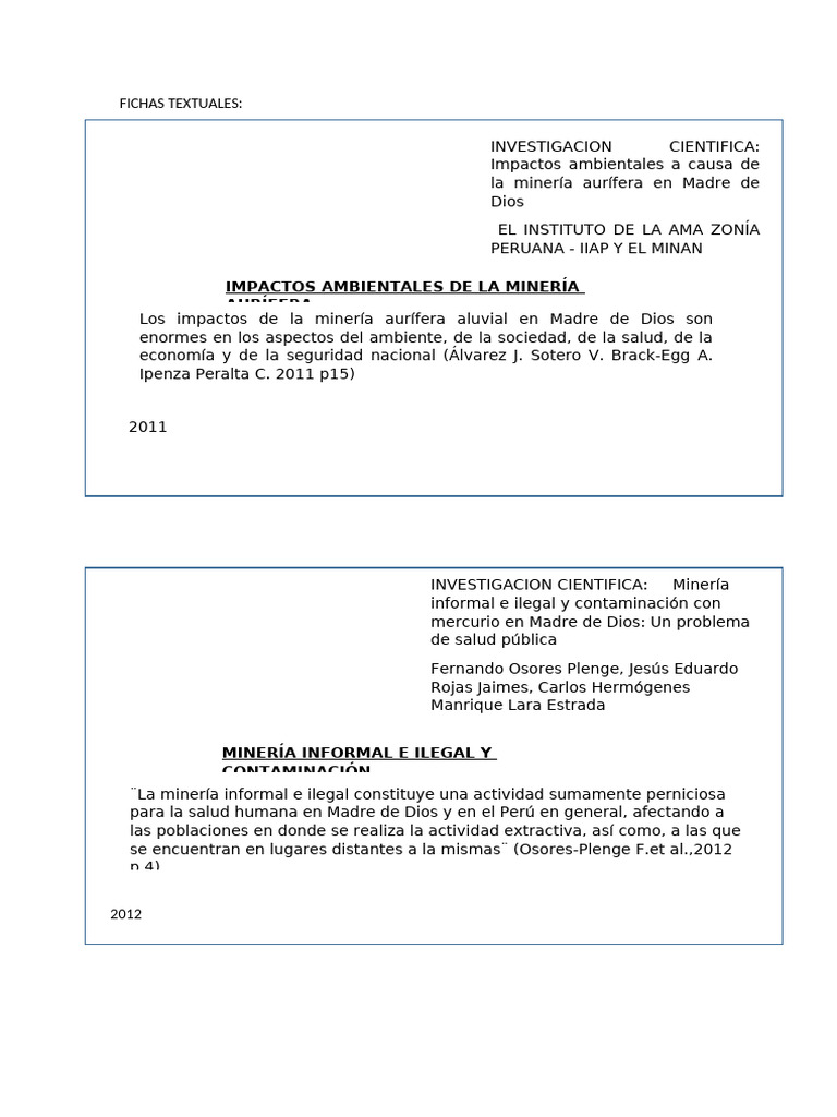 Fichas Textuales | PDF