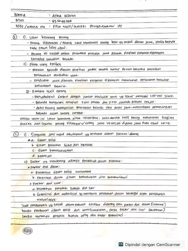 Tugas 2 Materi Pembelajaran Ips Di SD Tuton | PDF