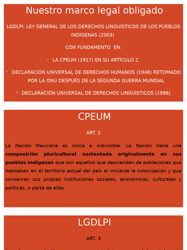 Ley General de Los Derechos Linguísticos de Los Pueblos Indígenas ...