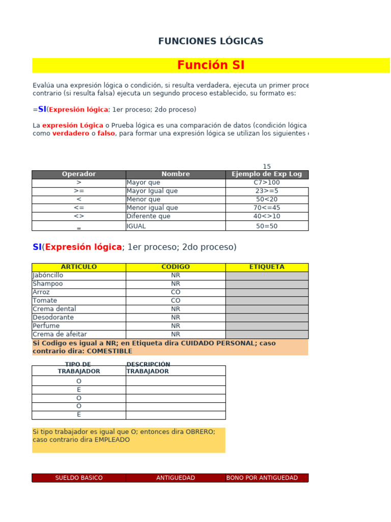 Practica-Funcion Si | PDF