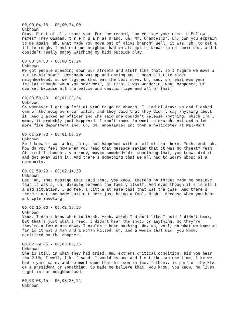 Interview on Olive Branch Incident | PDF | Religion & Spirituality