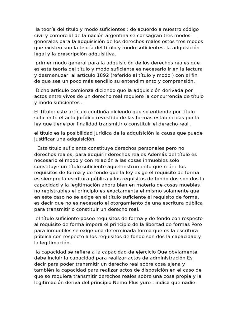 Teoria Del Título y Modo( Con Ejemplos) | PDF | Propiedad