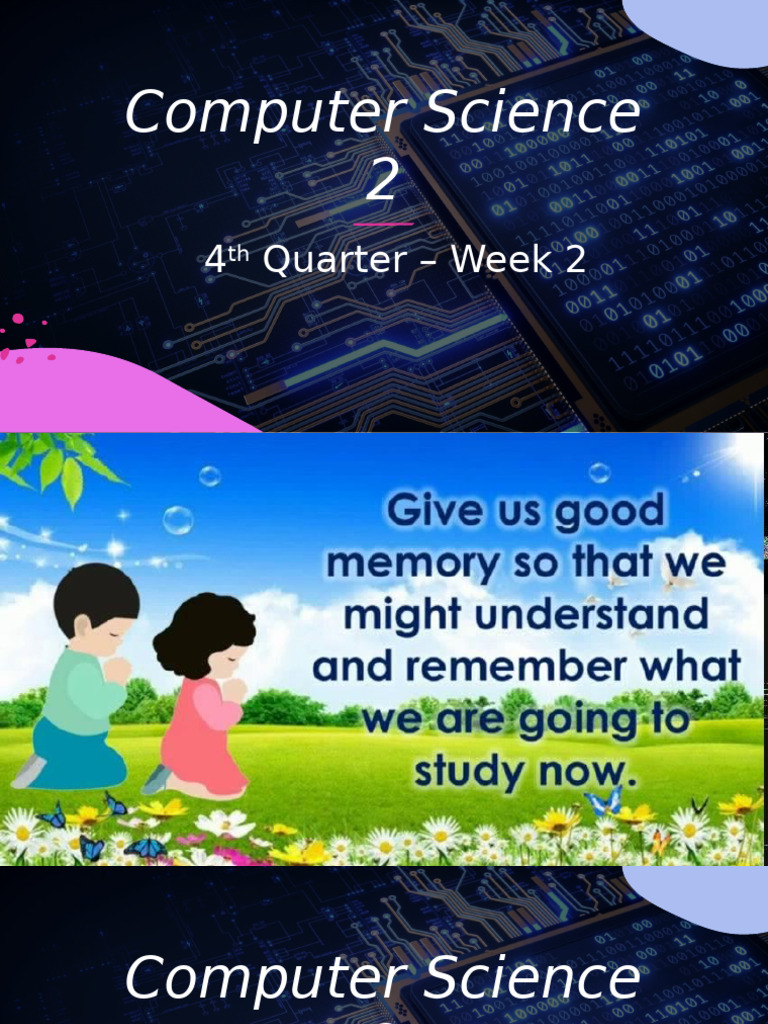 Week 2 Computer Science 2 4th | PDF | Adobe Photoshop | Software