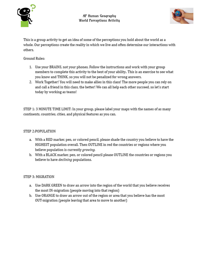 World Perceptions Activity | PDF | Perception