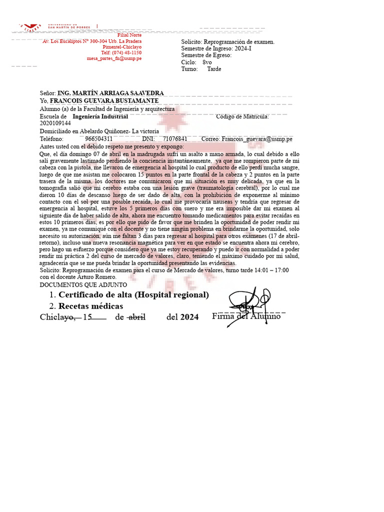 Formato de Solicitud Virtual-Vacio | PDF