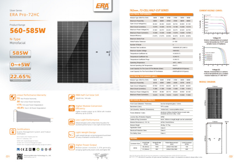 Datasheet of ERA Pro-72HC 560-585M | PDF | Electrical Network ...