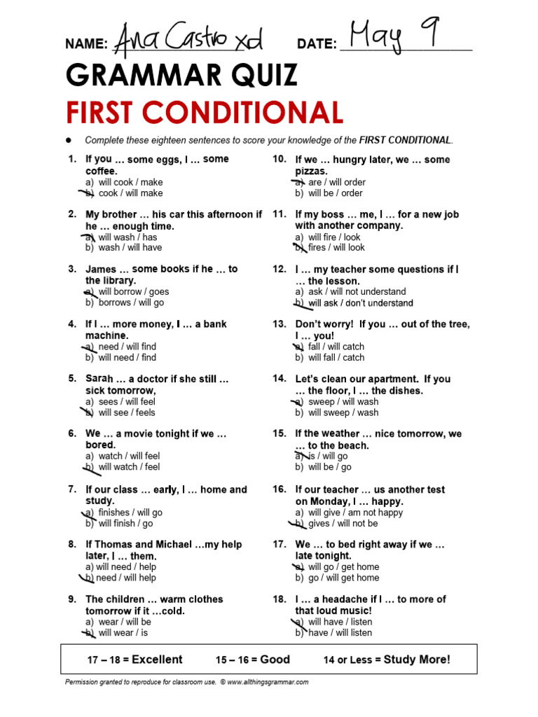 1st Conditional Practice | PDF