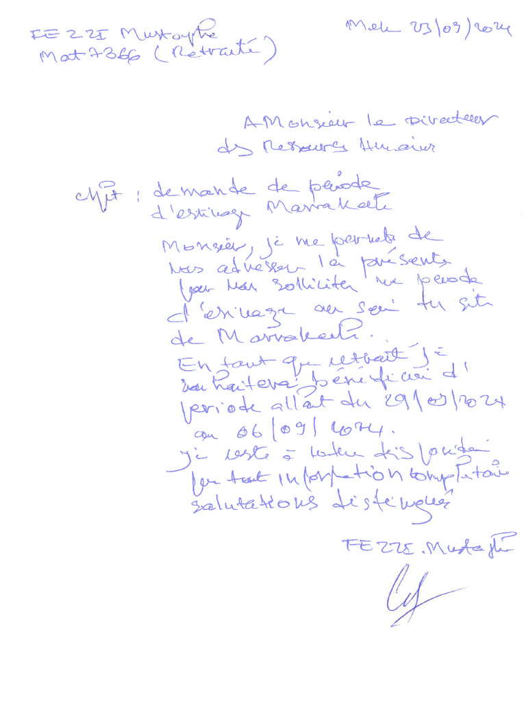 Demande Manuscrite | PDF