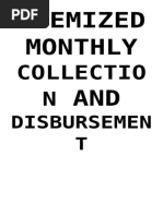 Itemized Monthly Collections and Disbursements | PDF