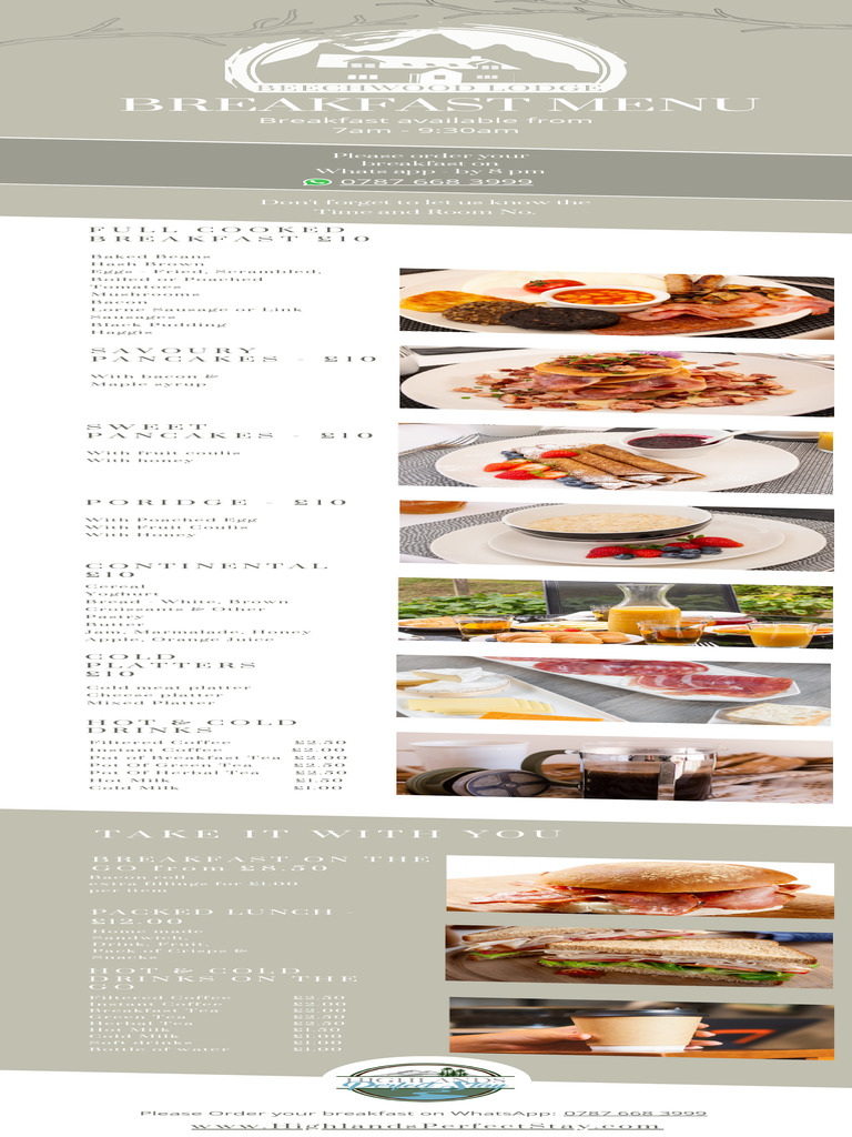 Breakfast Menu - BeechwoodLodge | PDF