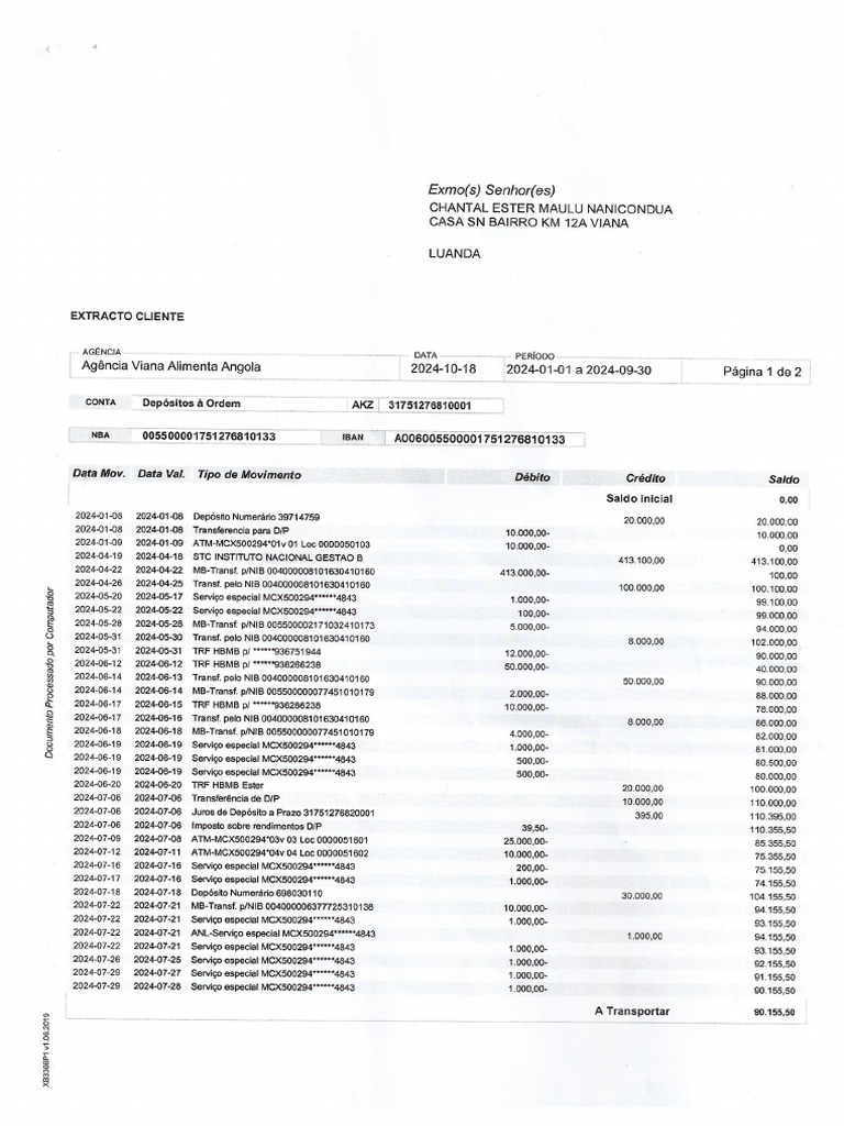 Extrato Bancário | PDF