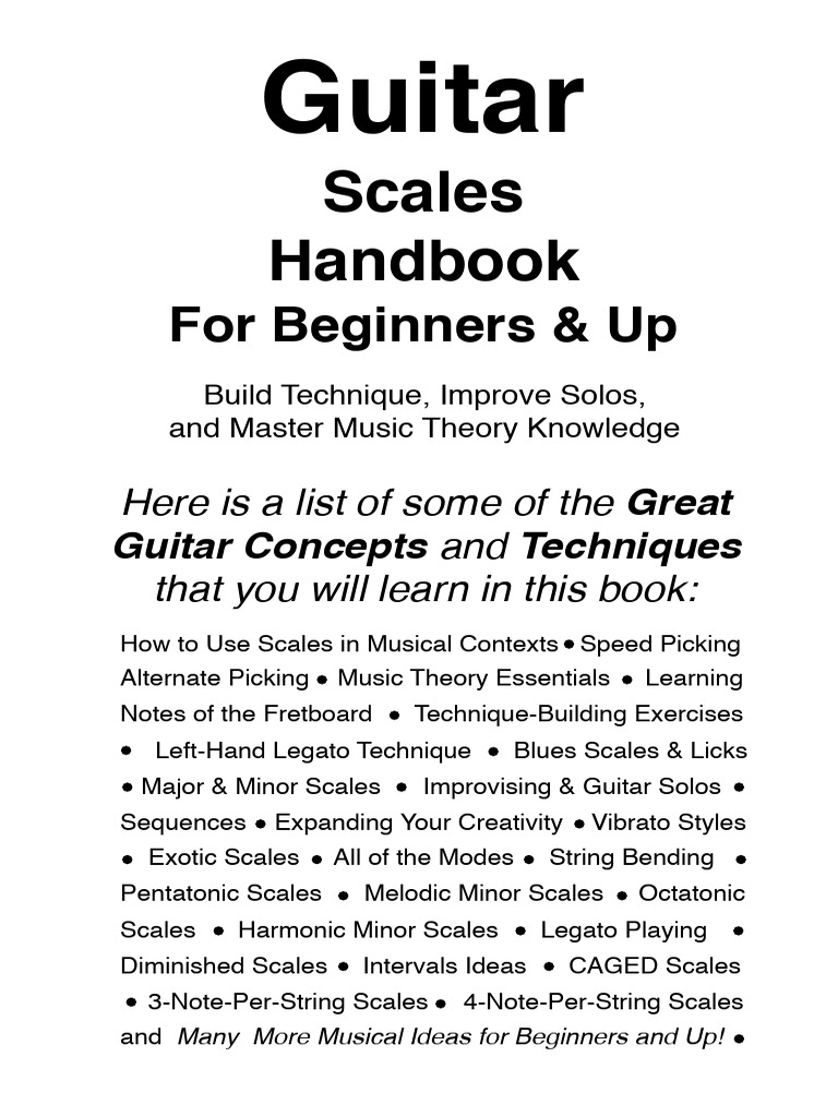 Guitar Scales Handbook for All Levels | PDF | Mode (Music) | Minor Scale