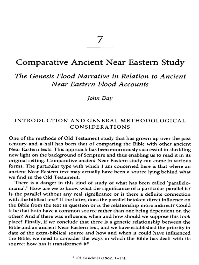 Comparative Ancient Near Eastern Study | PDF | Genesis Flood Narrative ...