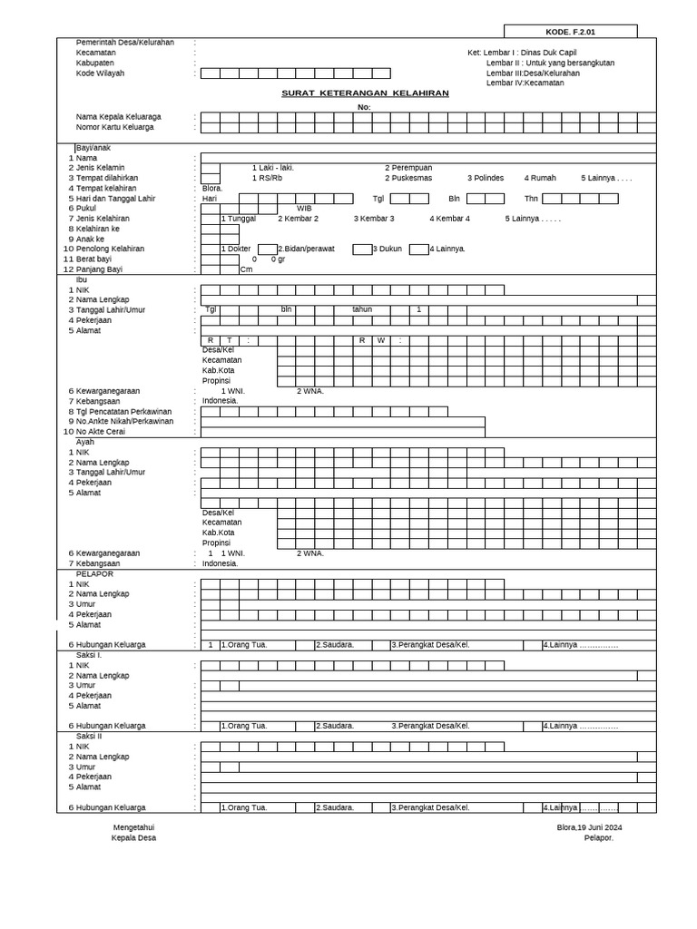 F-1. 15 Formulir Permohonan KK | PDF
