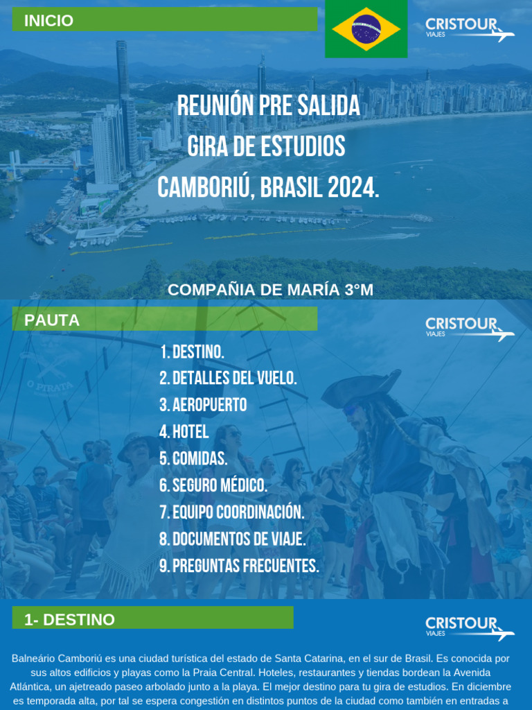 Compañía de María Pre Salida Camboriú 2024 | PDF | Hotel | Documento de ...