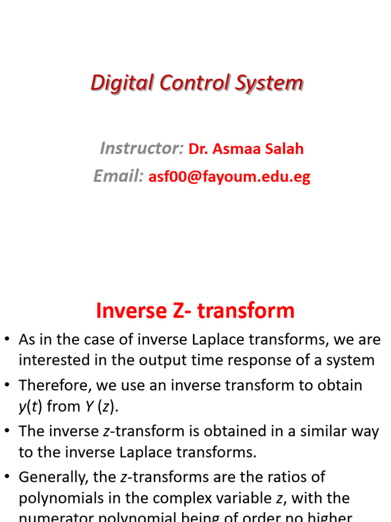 Inverse Z-Transform Techniques Explained | PDF