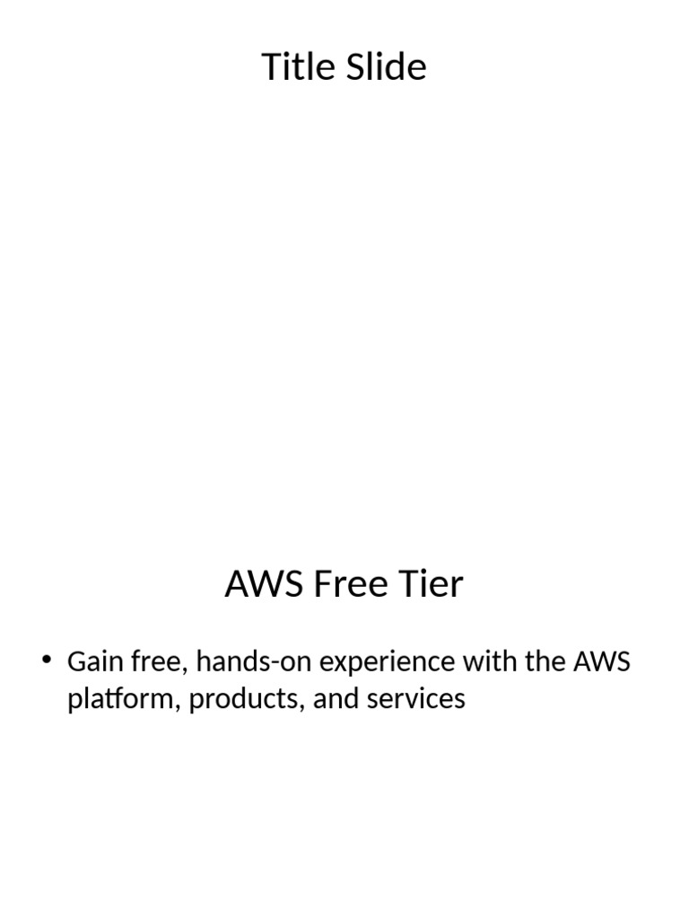 AWS Overview Presentation | PDF | Amazon Web Services | Computer Data