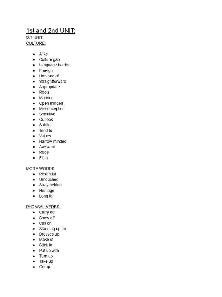 English Vocabulary 1 | PDF | Language Families | Linguistic Typology