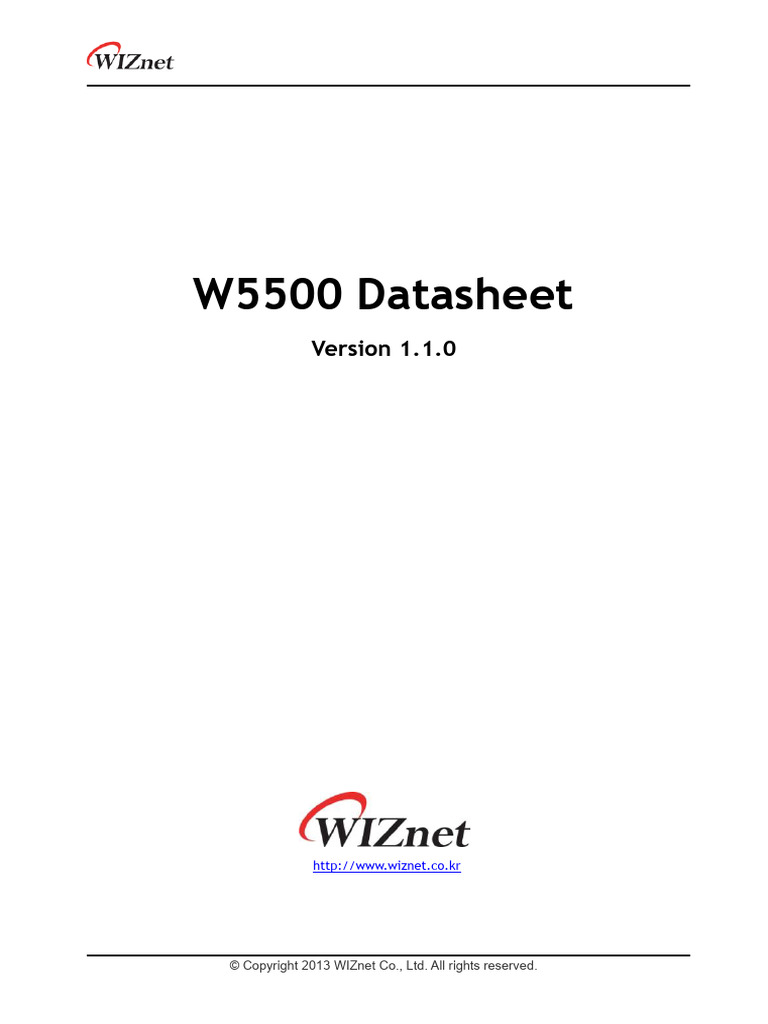 W5500 Datasheet | PDF