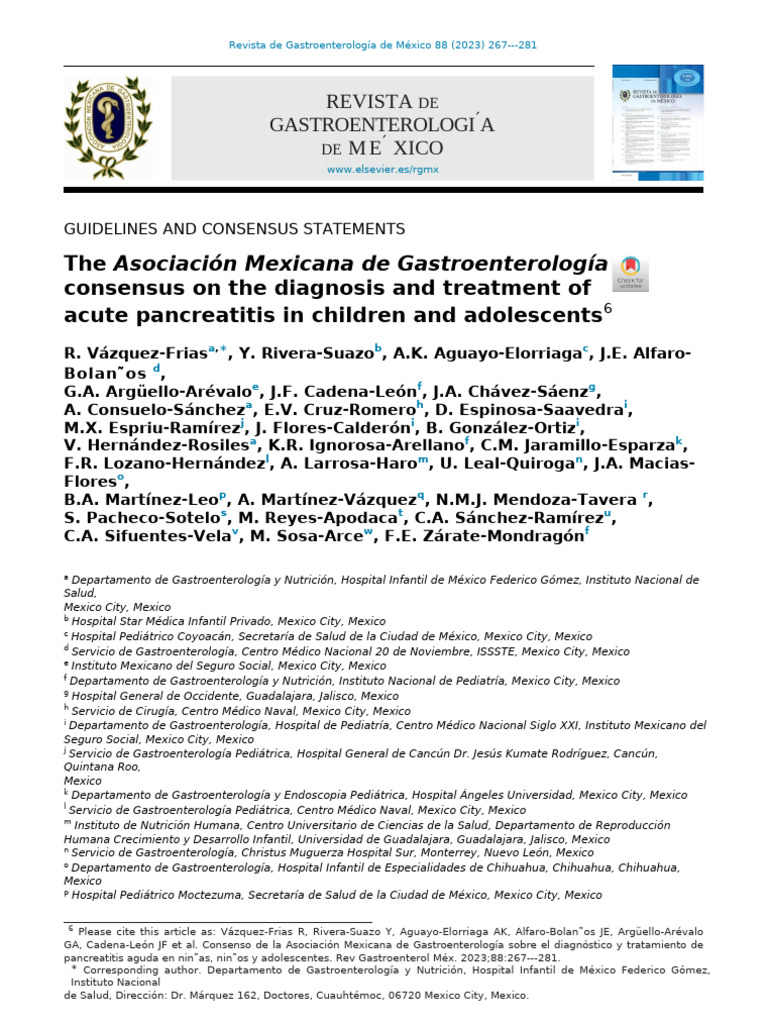 The Asociaci N Mexicana de Gastroenterolog A Conse - 2023 - Revista de ...