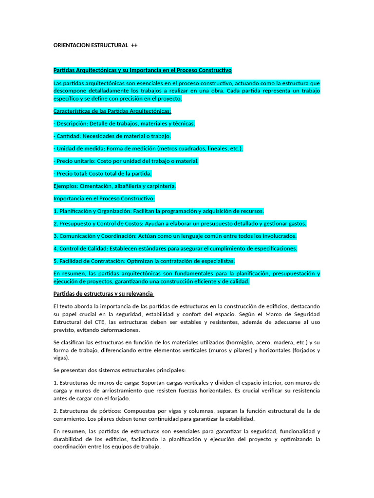 Partidas Arquitectónicas y Estructuras | PDF | Lima | Planificación
