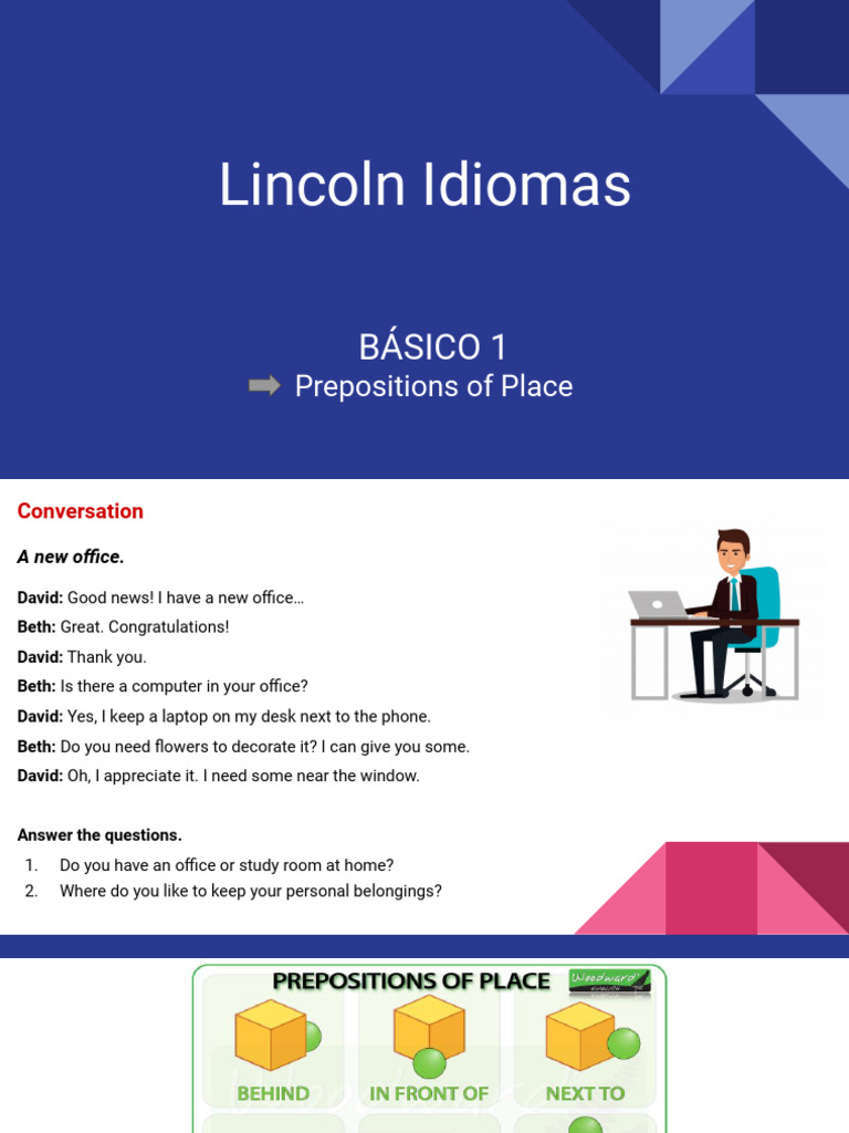 Beginner's Guide to Prepositions | PDF | Furniture