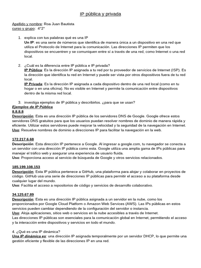 Ip Ticmas | PDF | Dirección IP | Internet