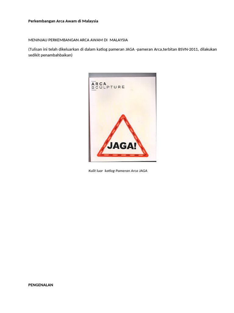 Perkembangan Arca Awam Di Malaysia | PDF | Ilmu Sosial | Sejarah