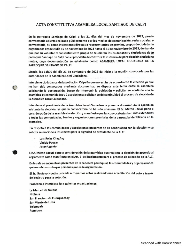 Constitutiva - Actas - 1-2 | PDF
