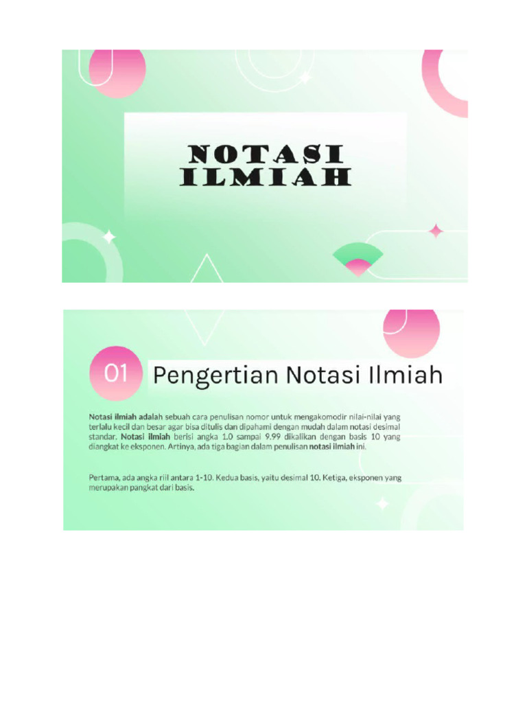 Notasi Ilmiah | PDF