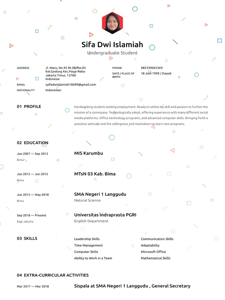 Sifa Dwi Islamiah - Undergraduate Student | PDF
