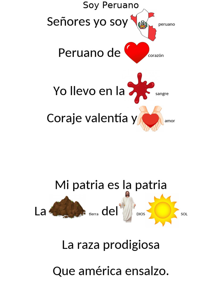 Poesia Yo Soy Peruano | PDF
