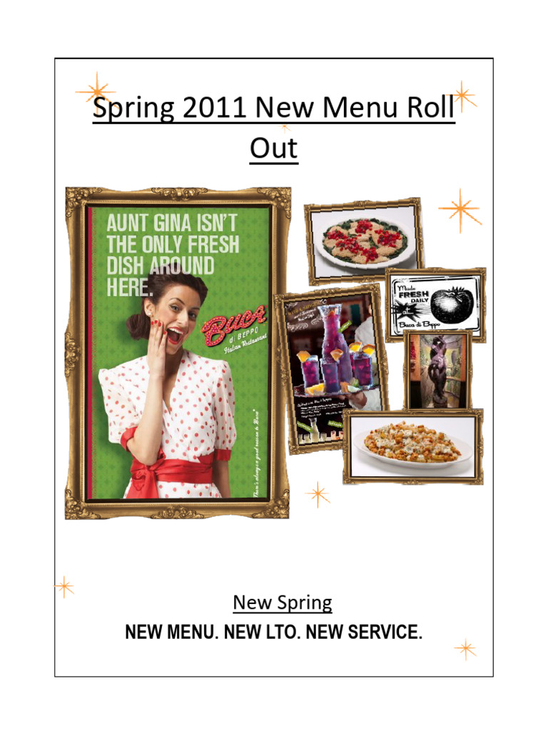 New Menu Roll Out Guide - Spring 2011 | PDF | Menu | Hors D'oeuvre