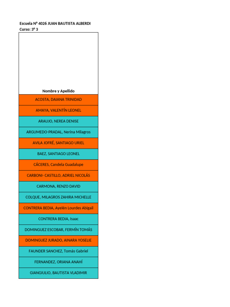 Planilla 3° 3 2024 | PDF